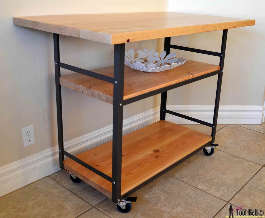 Rolling table counter island - Her Tool Belt
