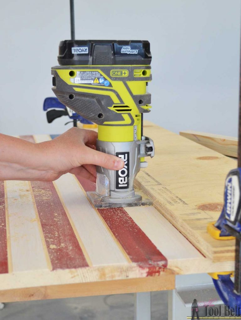 DIY Patriotic Wood Flag - Her Tool Belt